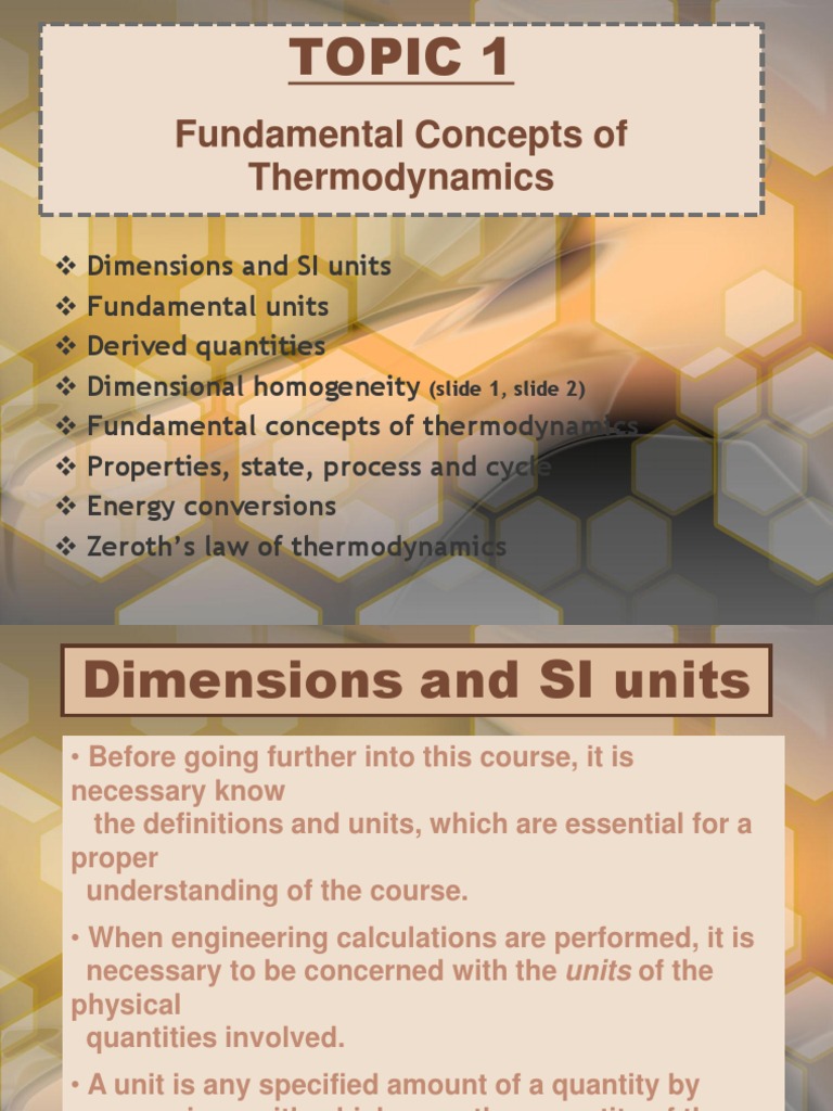 Thermodynamics - Chapter 1 | PDF | Thermodynamics | Units Of Measurement