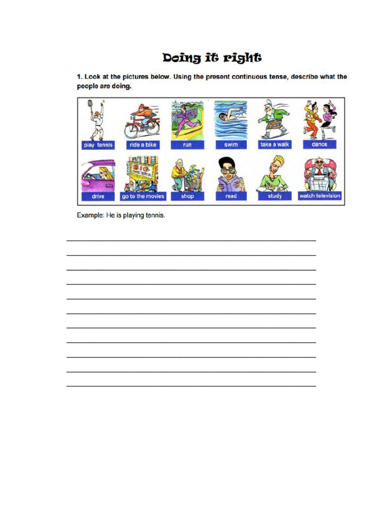 present continuous.1 pdf | PDF