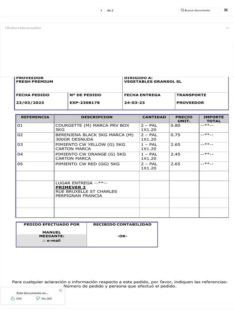 PT017V2 Form Pedido - PDF | PDF | Edad de información