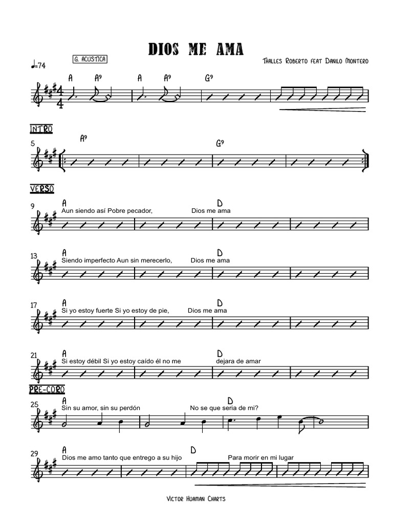 Dios Me Ama EDITADO - Partitura Completa | PDF