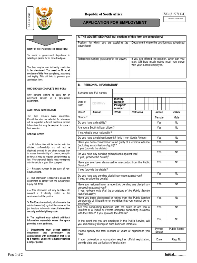 Z83 Form Completion Guide 2024 | PDF | Justice | Crime & Violence