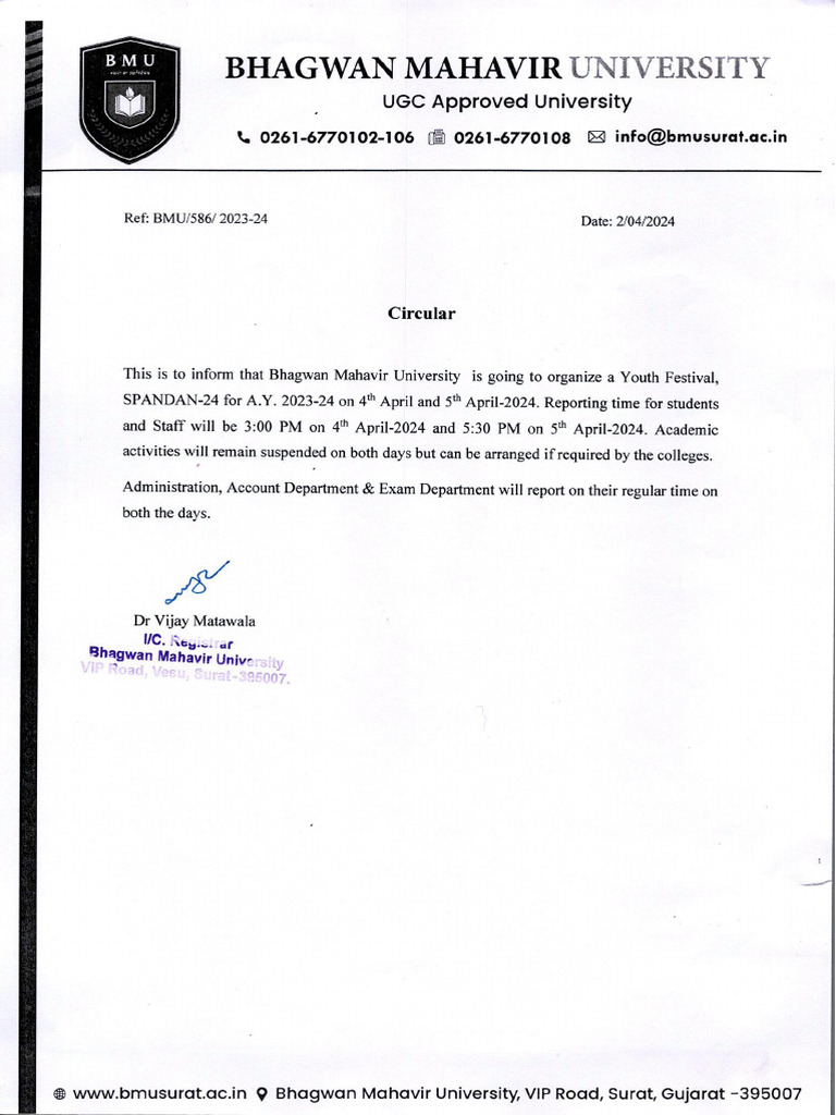 Spandan Update Circular - 0001 | PDF