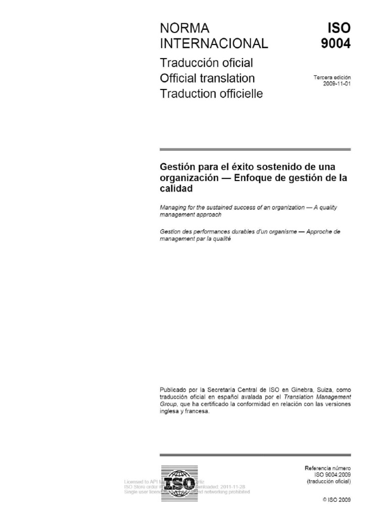Iso 9004 Norma Internacional | PDF