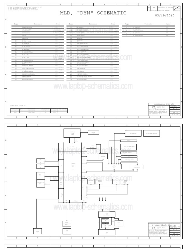MLB, "Dyn" Schematic: Sync Sync Sync | PDF | Electronics | Computing