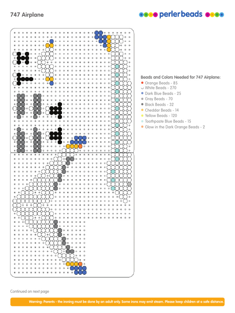 Perler Project Guide - 747 Airplane | PDF