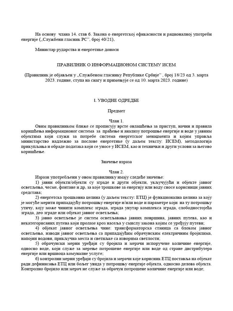 01 Pravilnik o Informacionom Sistetmu Isem 0 | PDF