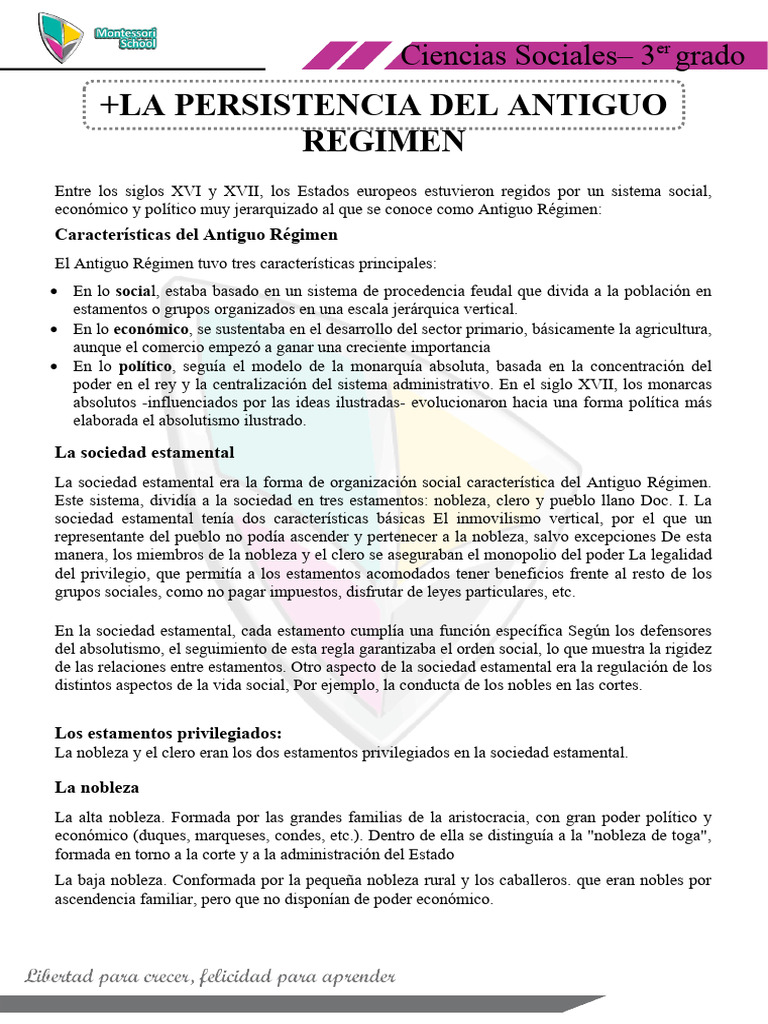 Características del Antiguo Régimen | PDF | Nobleza