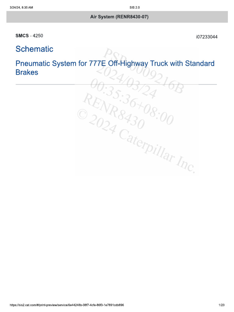 Air Compressor & Brake System CAT 777D | PDF
