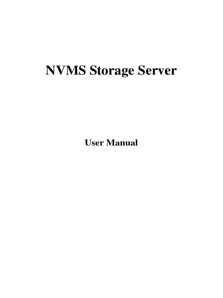 NVMS Storage Server | PDF | Hard Disk Drive | Computer Data Storage
