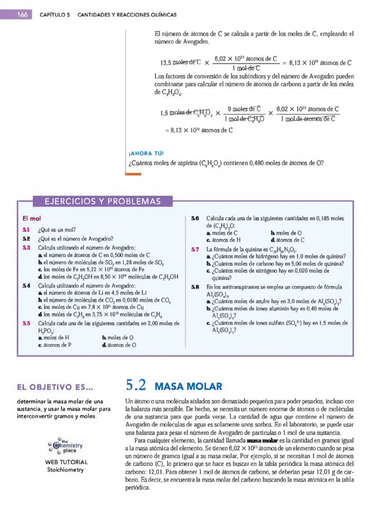 u2 Tema 4 Ejercicios y Problemas Mol | PDF | Mole (Unidad) | Cantidades fisicas