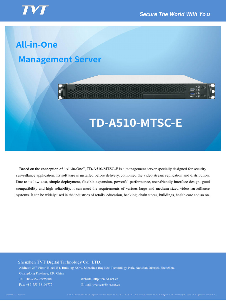 TD A510 MTSC e | PDF | Streaming Media | Network Interface Controller