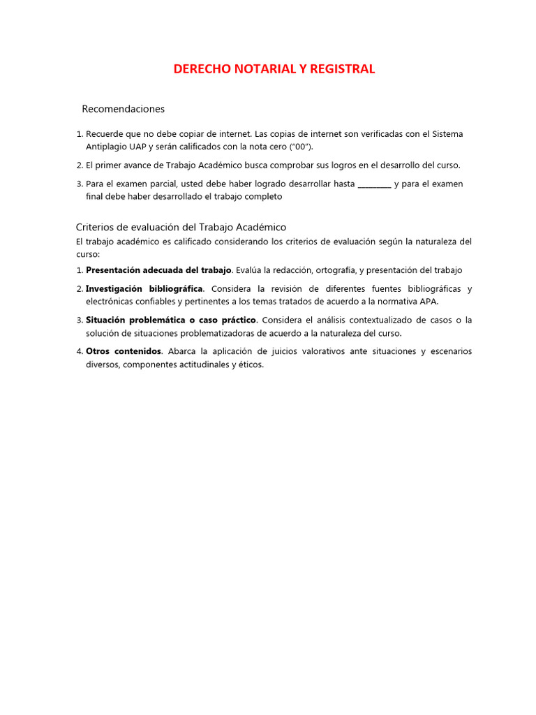 Trabajo Academico DERECHO NOTARIAL REGISTRAL | PDF | Justicia | Crimen y violencia