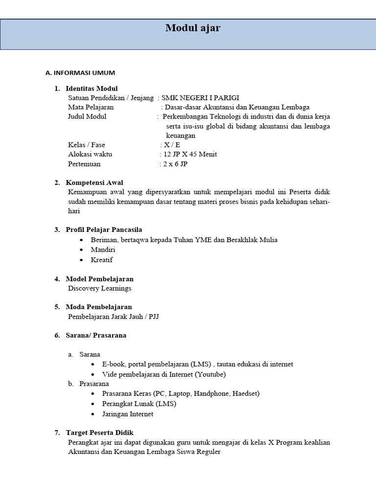 Modul Ajar Elemen 2 | PDF