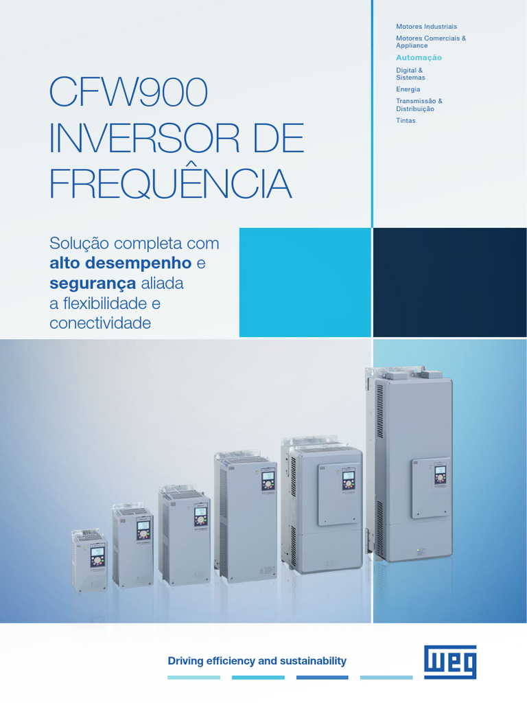 WEG CFW900 Catalogo 50116501 PT | PDF | Motores | Rede de computadores