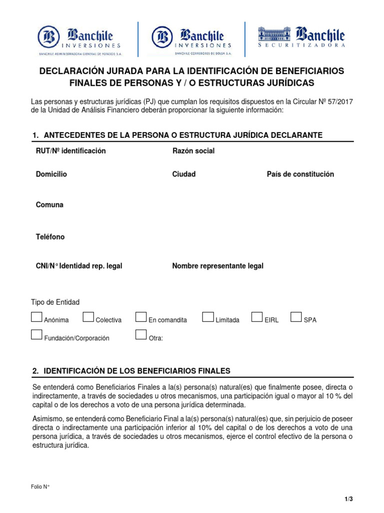 Formulario Beneficiario Final | PDF | Gobierno