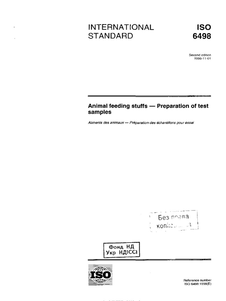 ISO - 6498 - 1998 - Test Samples Preparation | PDF