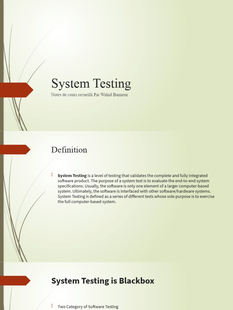 System Testing | PDF | Software Testing | Software System Testing | PDF | Software Testing | Software