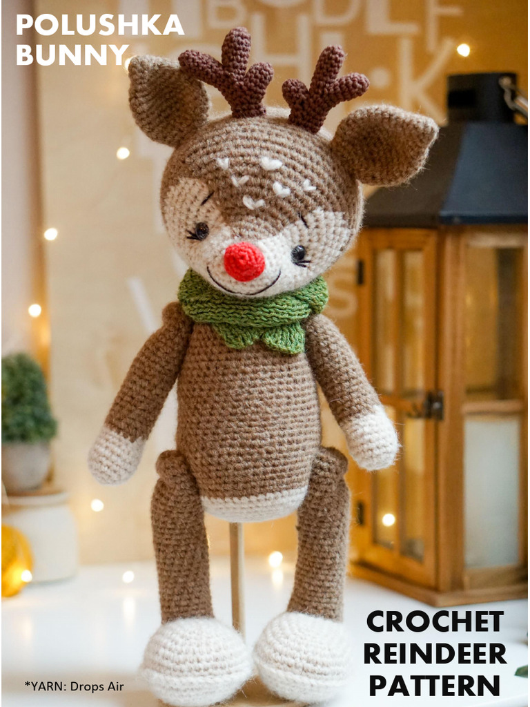 POLUSHKABUNNY Reindeer | PDF | Crochet | Yarn