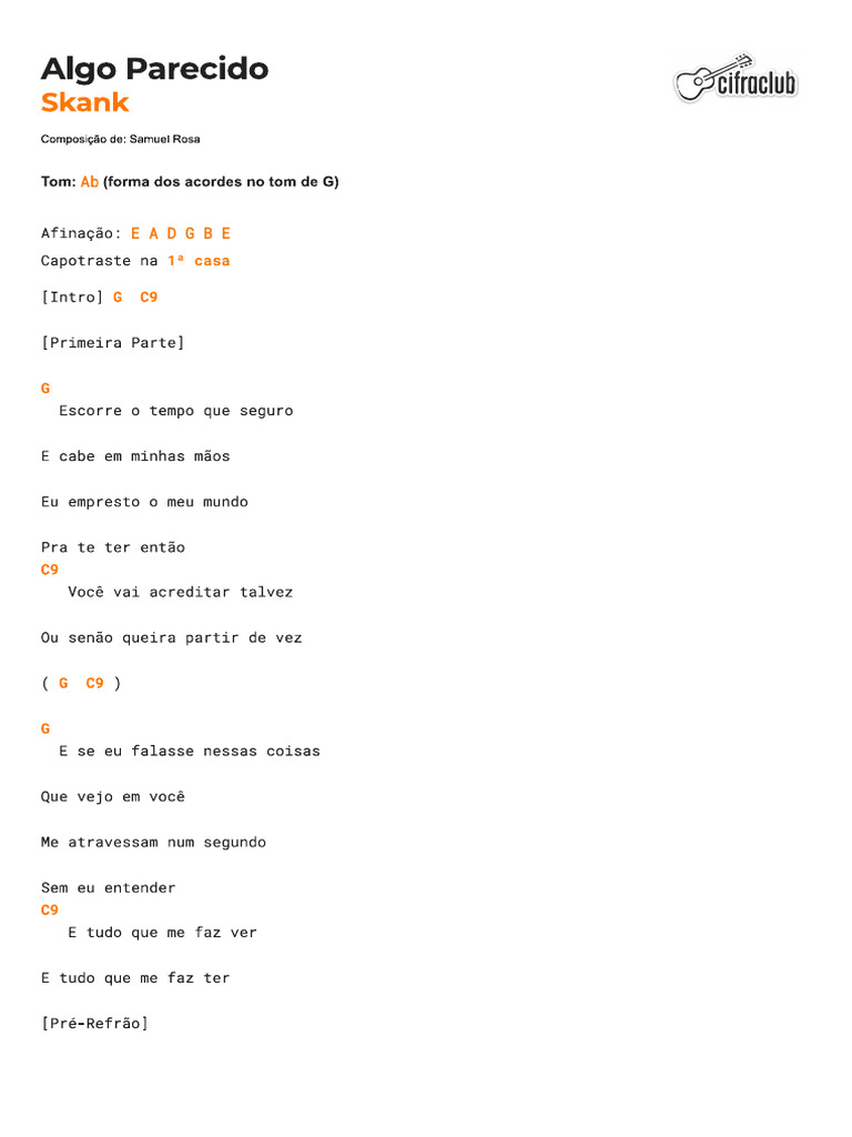 Algo Parecido Skank | PDF