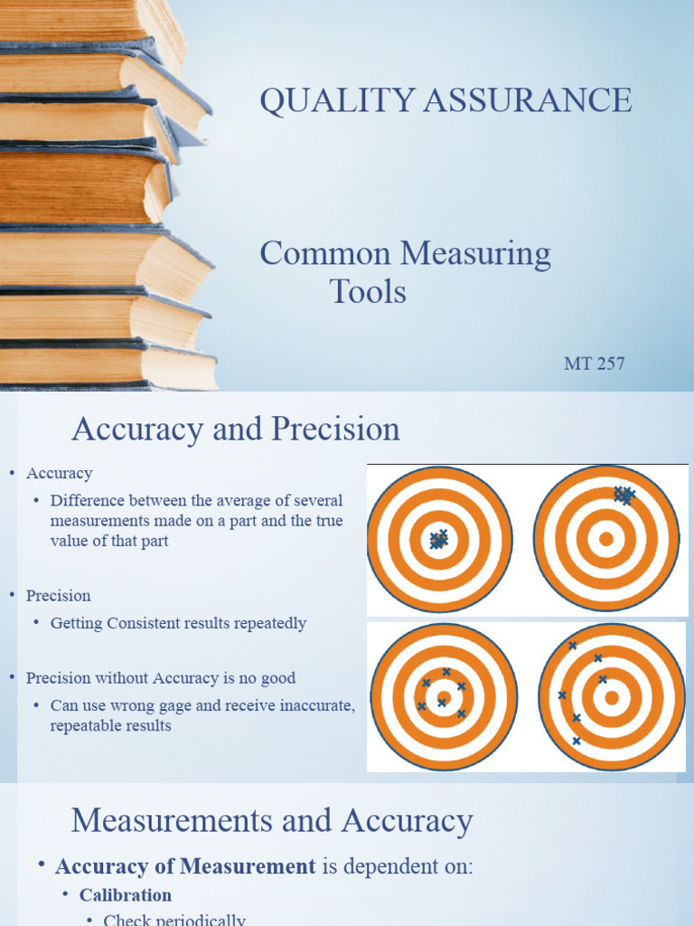Quality Assurance Measurement Tools Guide | PDF | Accuracy And Precision