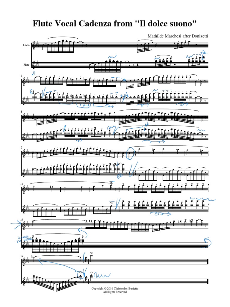 Donizetti Mad Scene Cadenza | PDF | Lucia Di Lammermoor | Opera