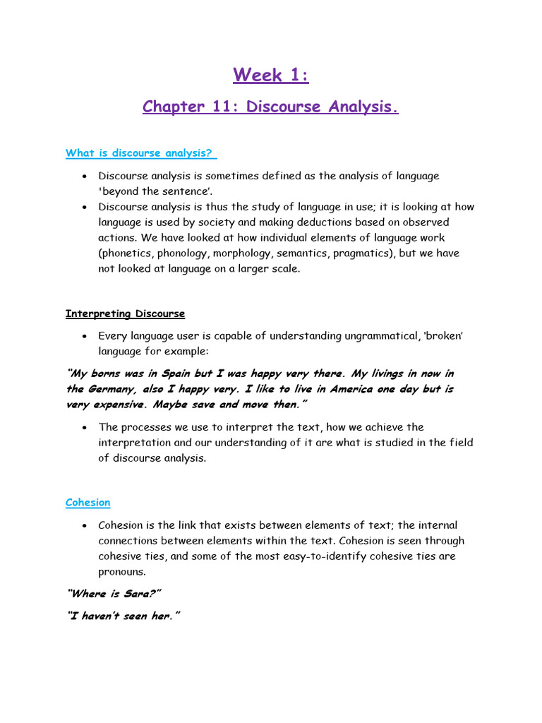 Notes Week 1-Week 3 | PDF | Second Language Acquisition | Language ...