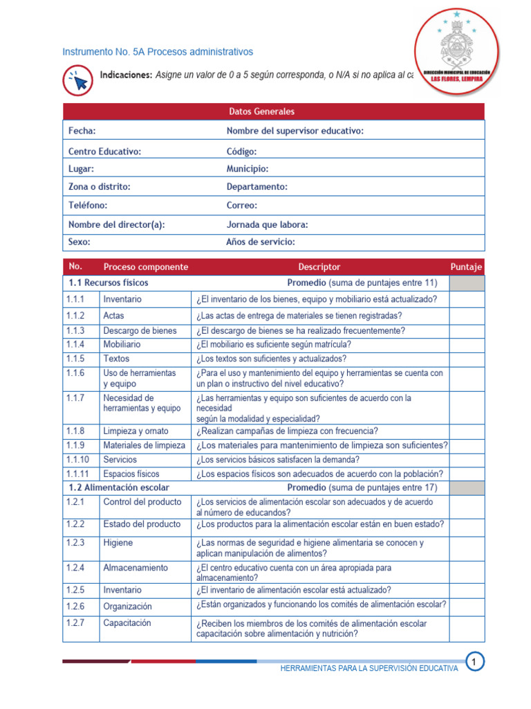 Instrumentos de Supervisión Dmu1310 - 5A, 5B, 5C, 5D, 5E | PDF ...