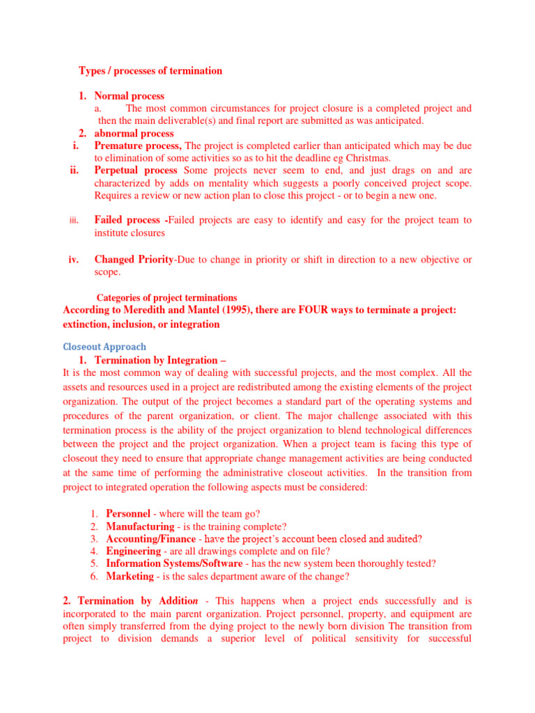 TOPIC 2-Types of Project Termination | PDF | Economies | Business