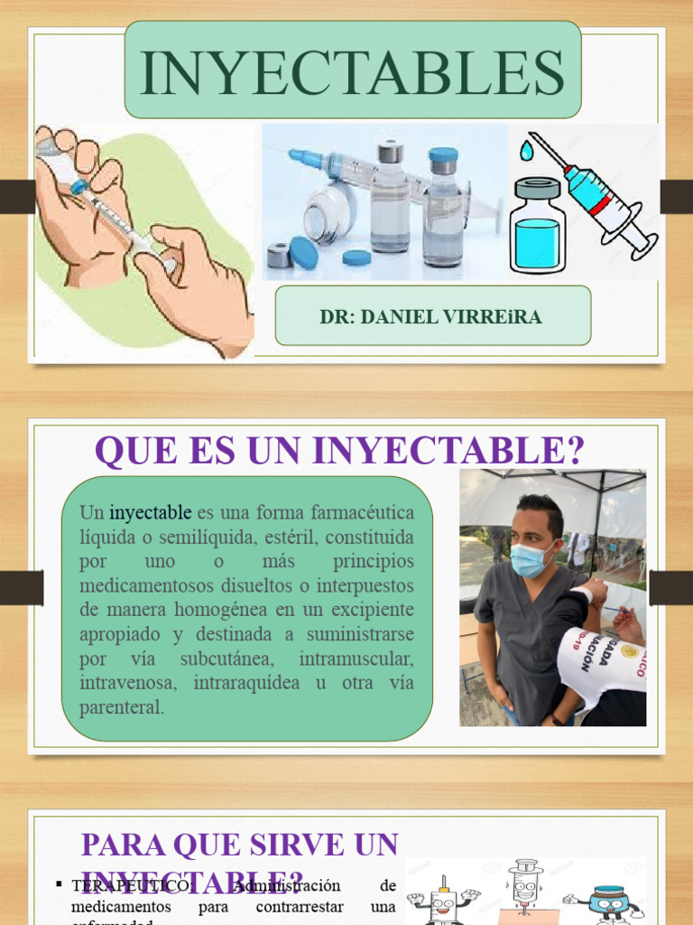 Tipos y Aplicaciones de Inyectables | PDF | Inyección (medicina ...