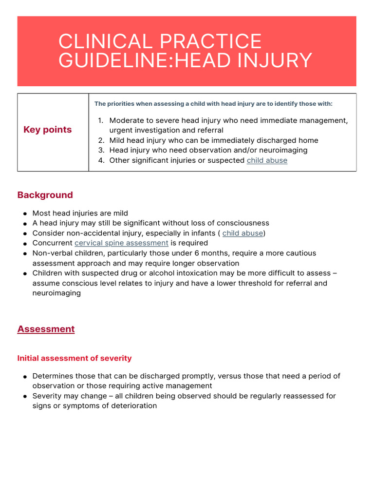 GUIDELINE TCE PED | PDF | Causes Of Death | Clinical Medicine