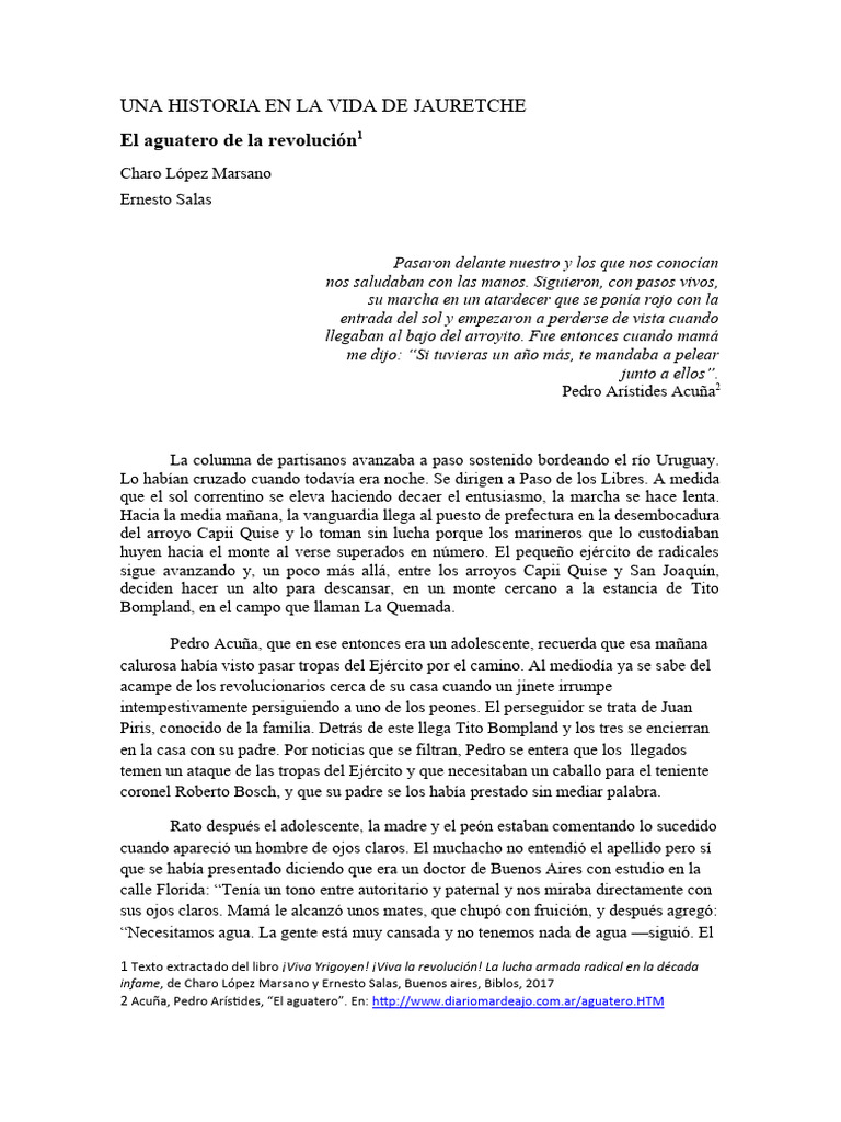 El Aguatero de La Revolución - López Marsano - Salas | PDF | Argentina