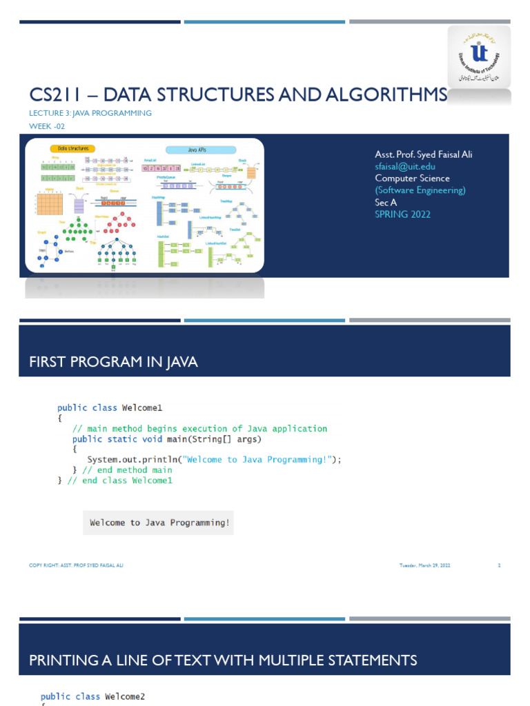 DSA Lec 2 Spring 2022 | PDF | Data Type | String (Computer Science)