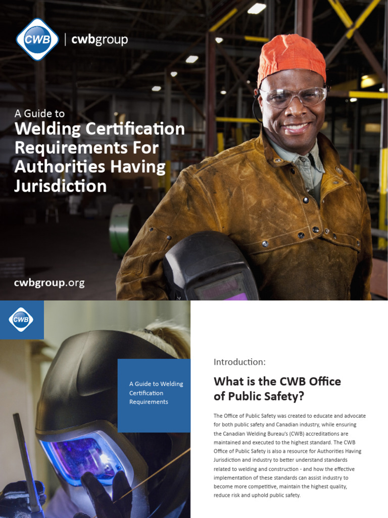 CWB Welding Certification Guide for AHJs | PDF | Structural Steel | Welding