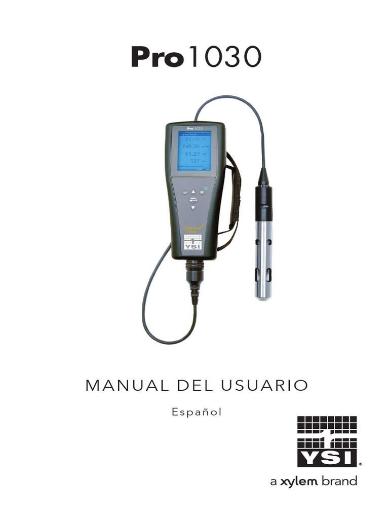 Manual del YSI Pro 1030 | PDF | Conector eléctrico | Salinidad