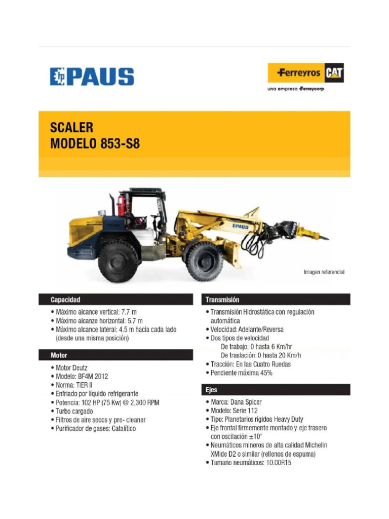 FICHA TECNICA SCALER PAUS | PDF