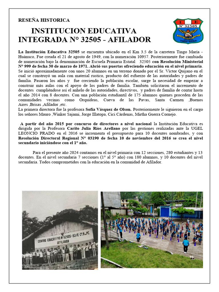Historia de la IE 32505 Afilador | PDF