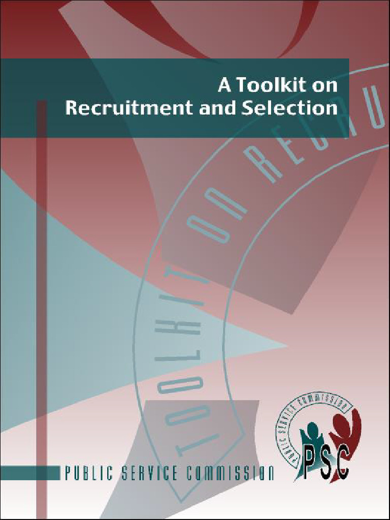 Recruitment and Selection Toolkit Guide | PDF | Recruitment ...