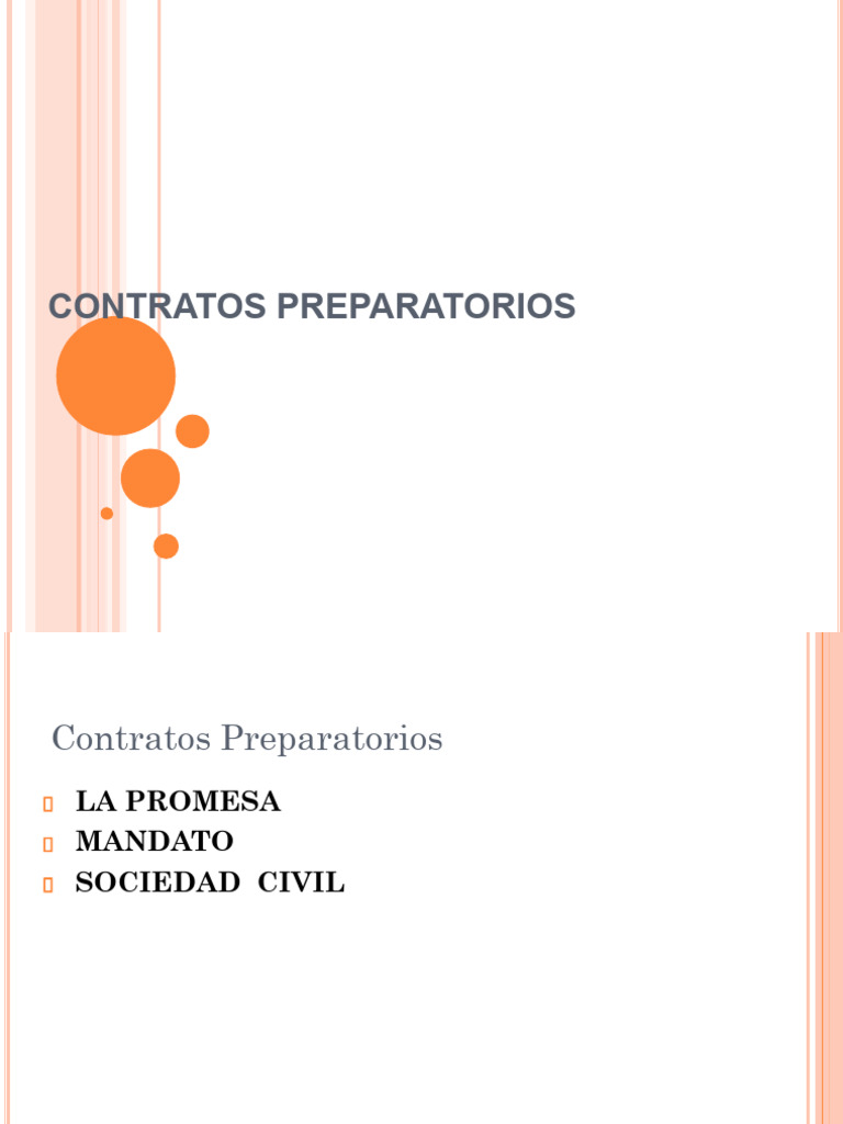 Contratos Preparatorios | PDF | Derecho civil (sistema legal) | Justicia