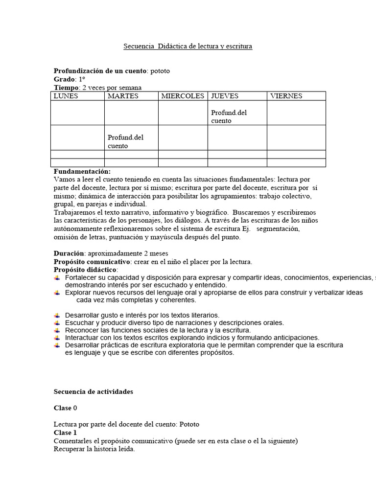 Pototo | PDF | Cuentos | Escritura