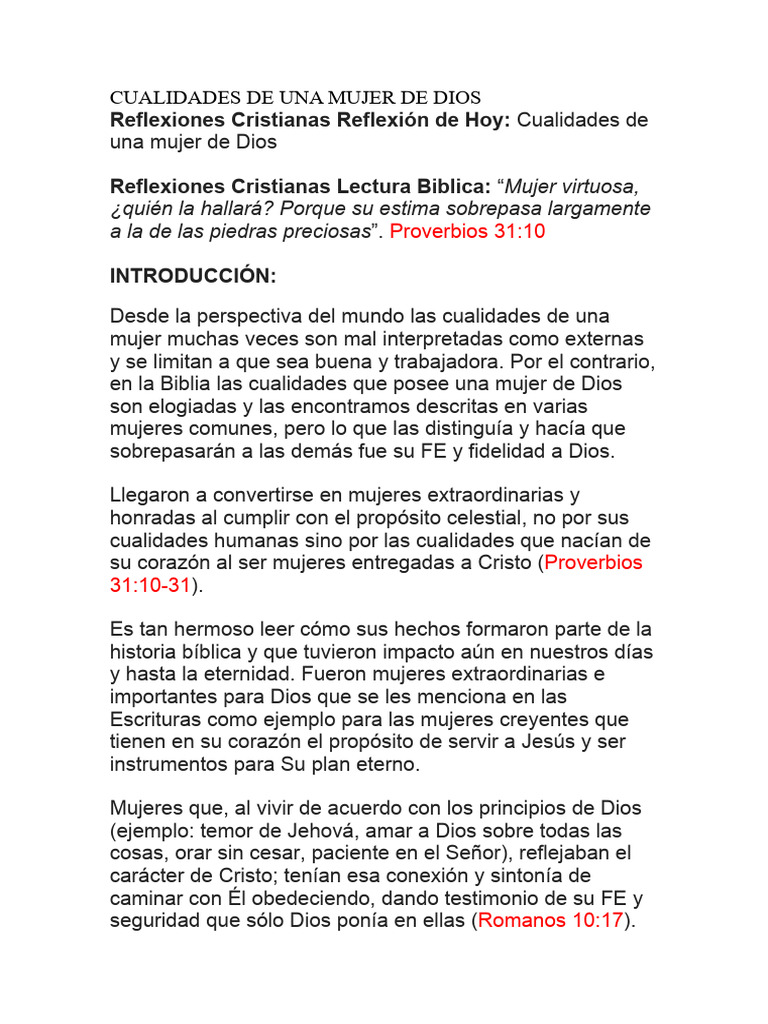 Mujer Virtuosa Quien La Allara | PDF | Cristo (título) | Biblia
