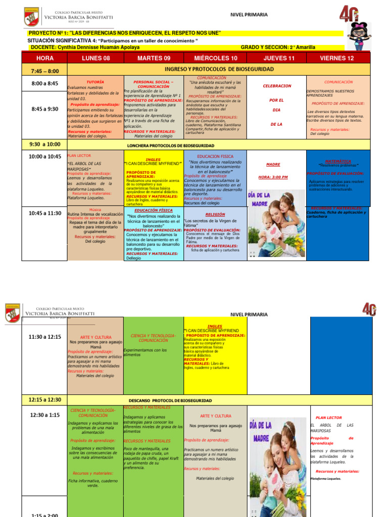 2º Amarilla Proyecto N 1 - Semana 3 - 2023 Oky | PDF | Aprendizaje | Cognición