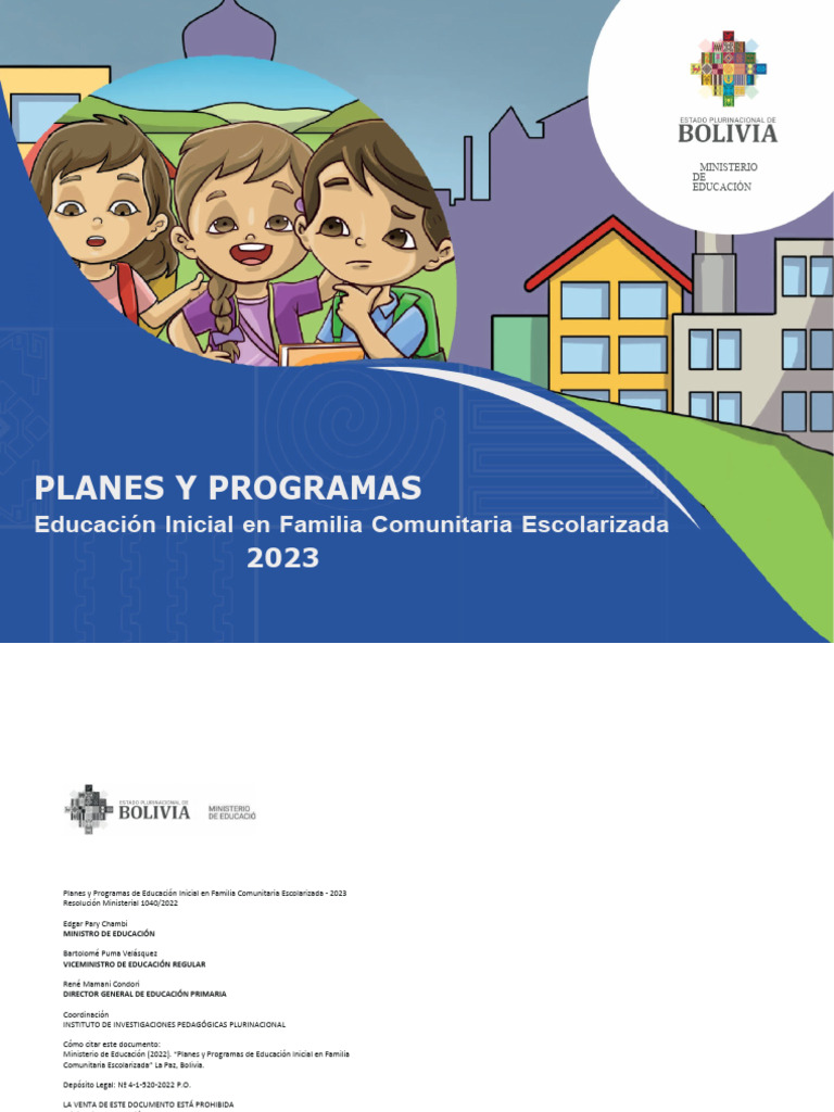 Planes y Programas - Nivel Inicial [2023] | PDF | Educación de la primera infancia | Plan de ...