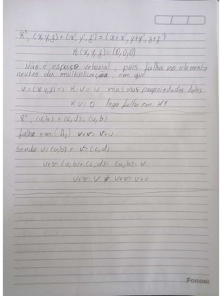 Algebra Linear - Exercicios Completos | PDF