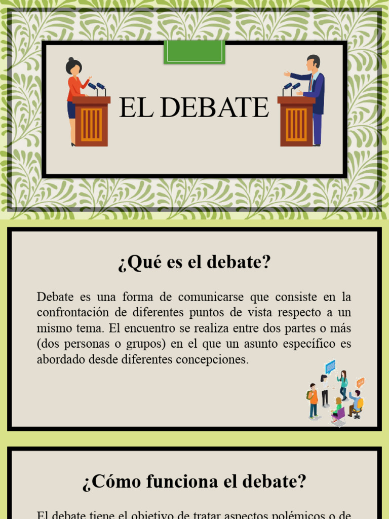 El Debate | PDF | Hablar en público | Pensamiento crítico