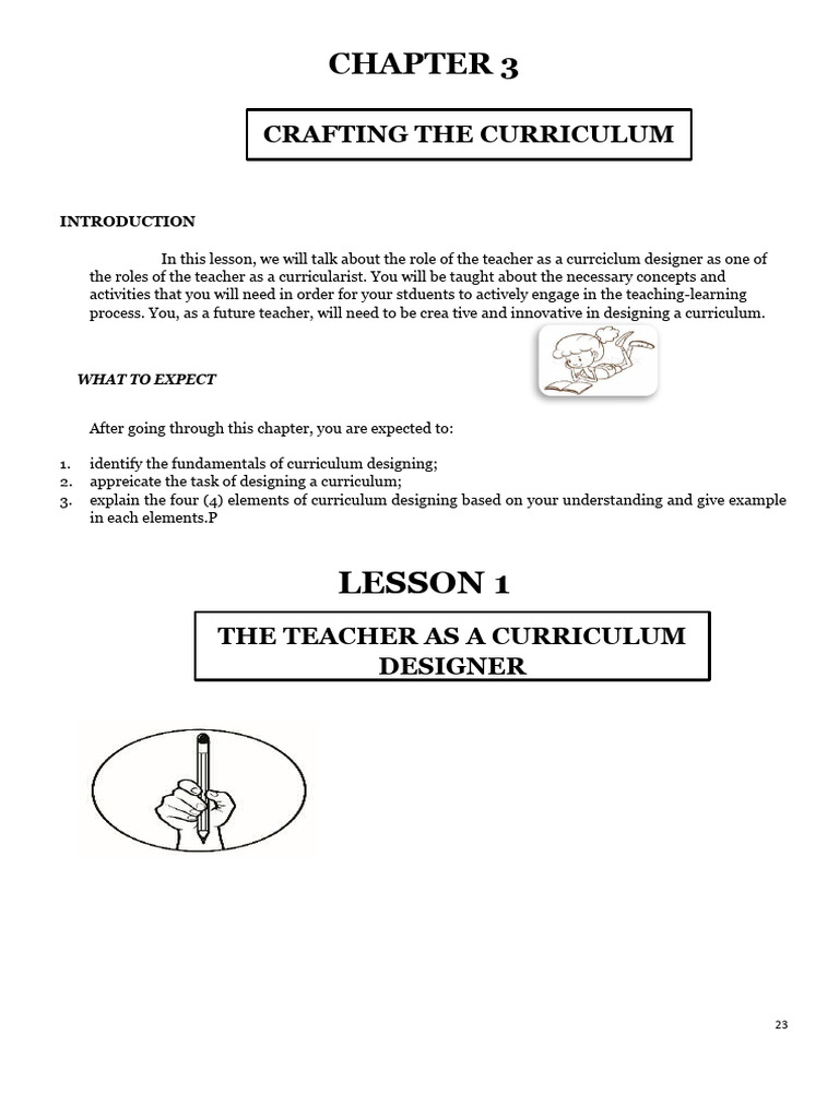 CHAPTER 3 Crafting | PDF | Learning | Curriculum