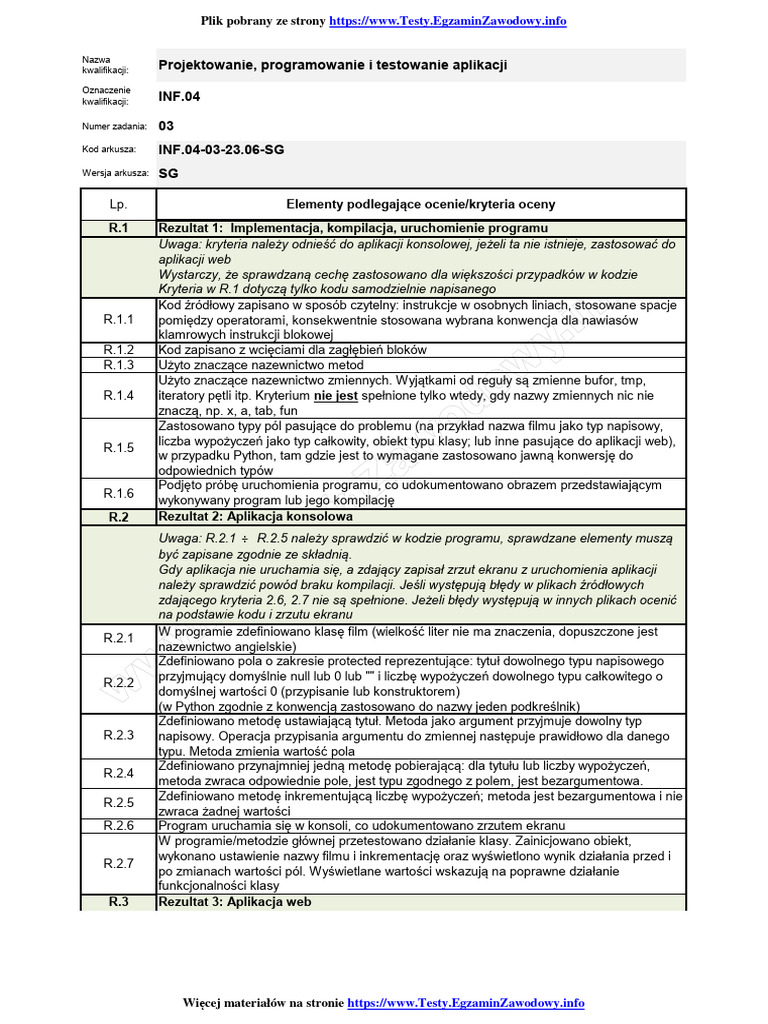 Inf4 cz23 Klucz3 | PDF