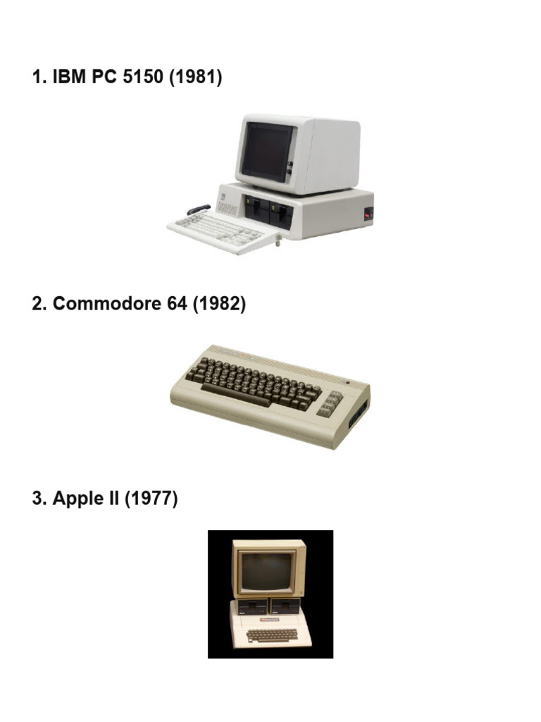 Top Vintage Computers List | PDF