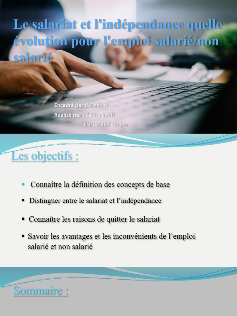 Évolution du Salariat et Indépendance | PDF | Travailleur indépendant ...