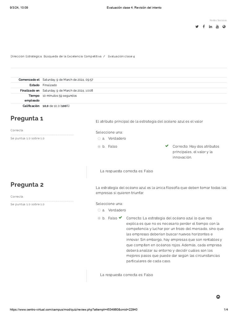 Evaluación Clase 4 - Revisión Del Intento | PDF | Mercado (economía ...