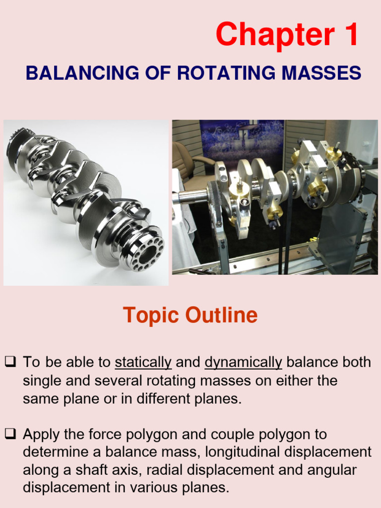 Lesson 1 Balancing of Rotating Masses | PDF | Force | Angle